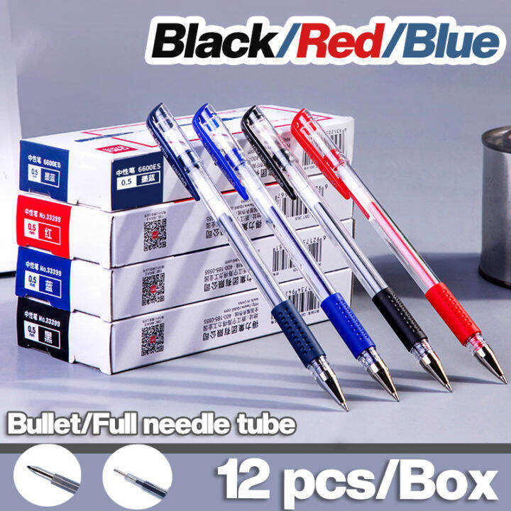 0.5mm Gel Pen Ballpen Set For School Supplies Stationery Black Ballpen ...