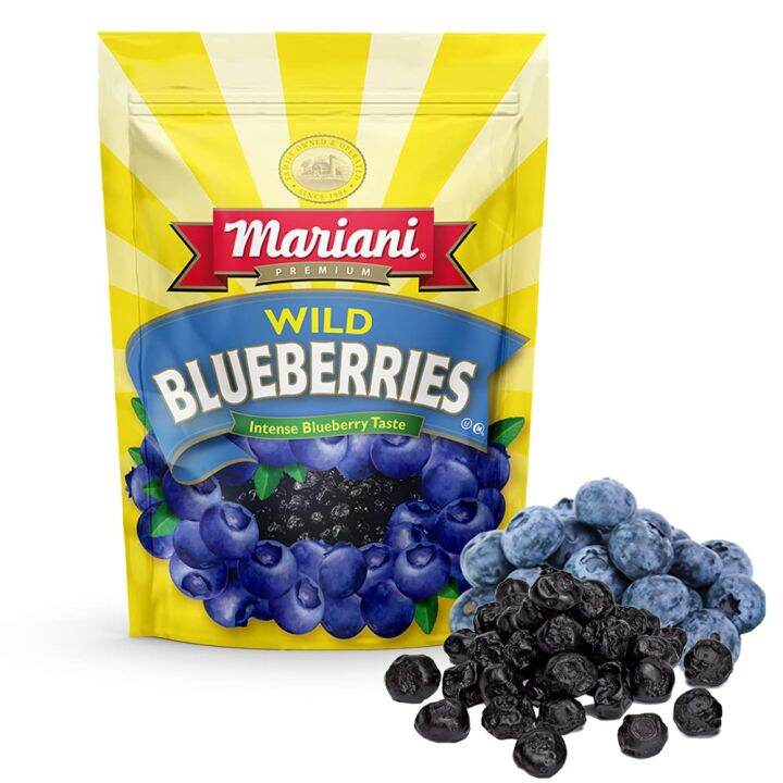 บลูเบอร์รี่แห้งอเมริกาพรีเมี่ยม 99กรัม Mariani Premium Dried Wild ...
