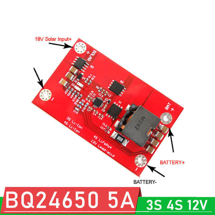 DYKB BQ24650 5A charger MPPT Solar panel Controller Buck 3S 4S 12V lead ...