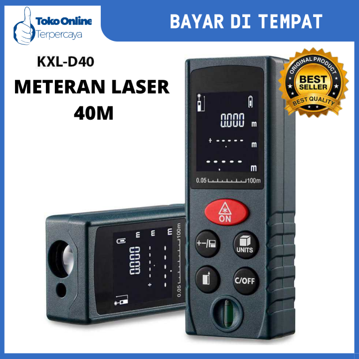 Alat Laser Pengukur Jarak Mini Laser Meteran Digital Akurat 40M ...
