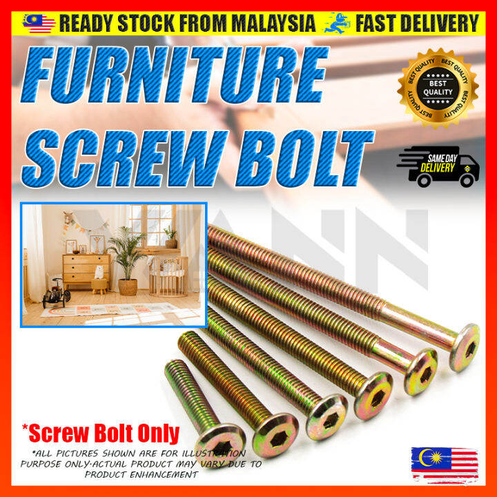 JCBC JCBB Furniture Screw Bolt Hex Hole Insert Wood Barrel Nut Chair ...