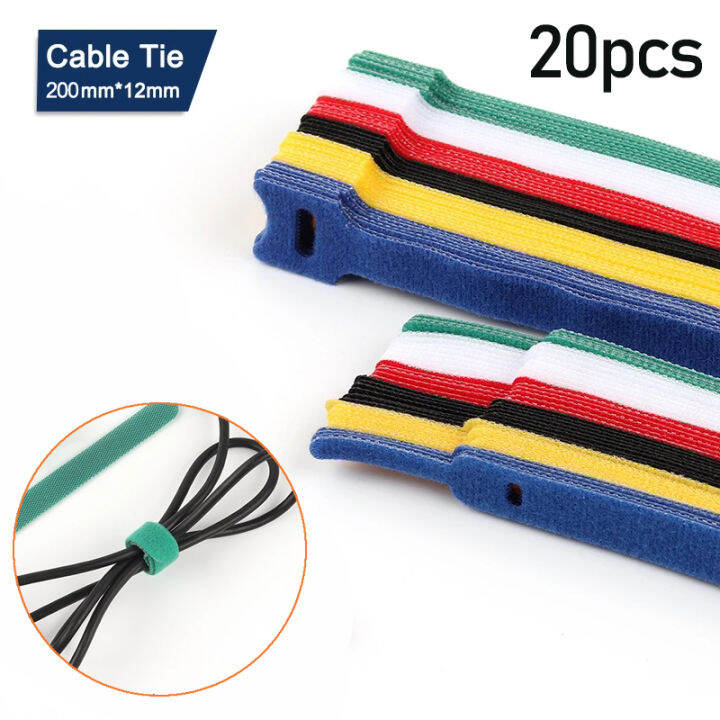 20pcs Universal Cable Management Band / Velcro Cable Tie /Data Cable ...