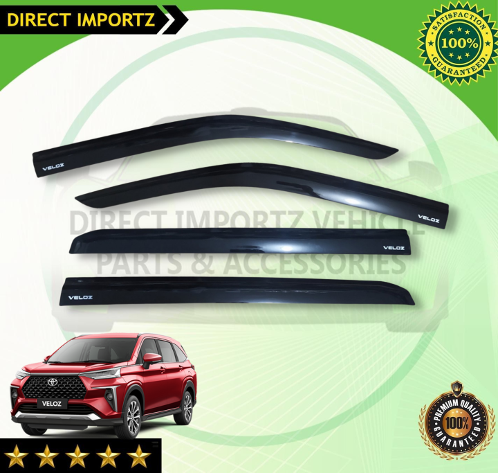 Toyota Veloz 2022 - 2023 INJECTION TYPE Window Door Visor Black 2022 ...