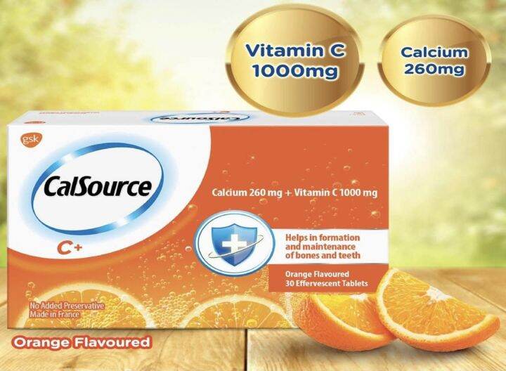 🔥CLEARANCE SALES🔥 CALSOURCE Calcium 260MG + Vitamin C 1000MG ...