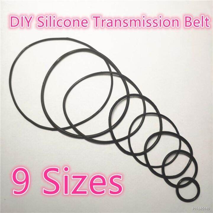 9 Sizes Silicone Rubber Band Pulley Transmission Engine Drive Round ...