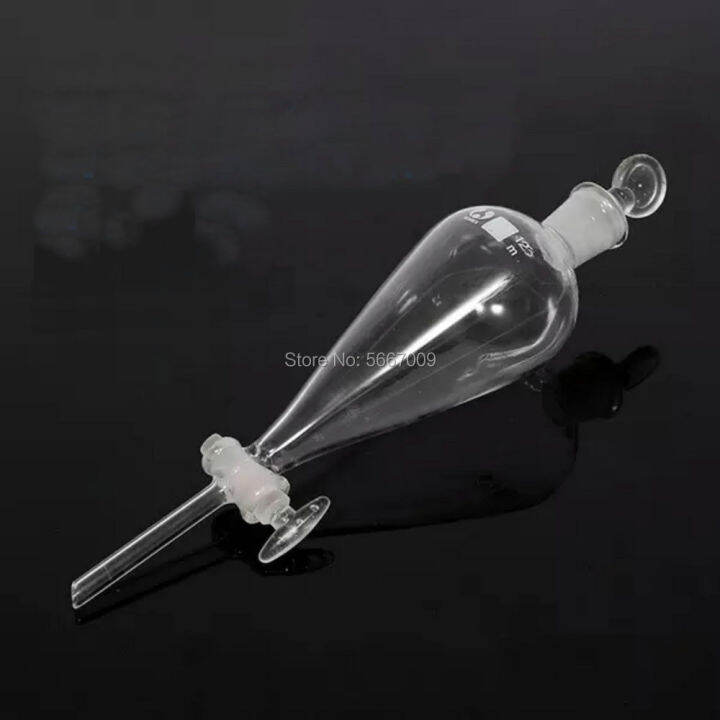 2pcspack Lab 125ml pear-shaped separatory funnel, Separating Funnel ...