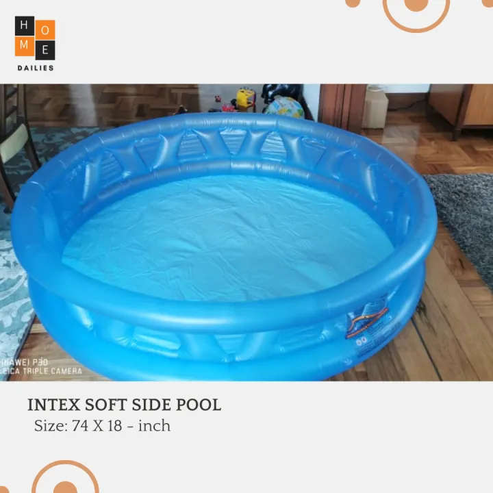 Intex Round Soft Side Inflatable Pool |74" x 18" | Lazada PH