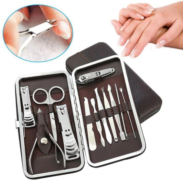 Stainless Manicure Set with Leather Wallet | Lazada PH