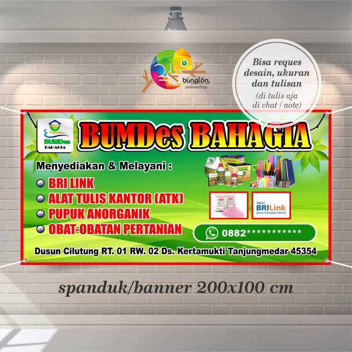 200x100 Spanduk Banner Bumdes Custom | Lazada Indonesia