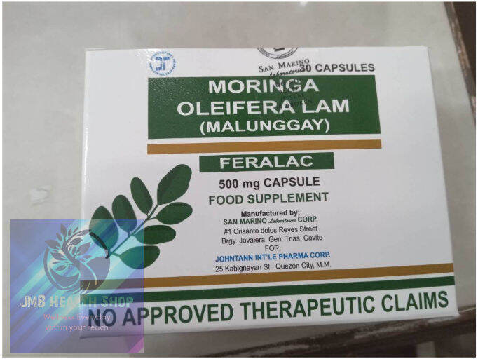 MALUNGGAY (MORINGGA)BY 30'S /BY 100'S CAPSULE FERALAC/ OLIFER | Lazada PH