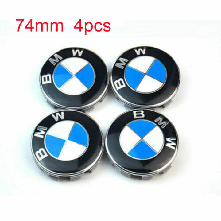 4PCS Genuine BMW Emblem Logo Badge Hub Wheel Rim Center Cap 74mm Set of ...