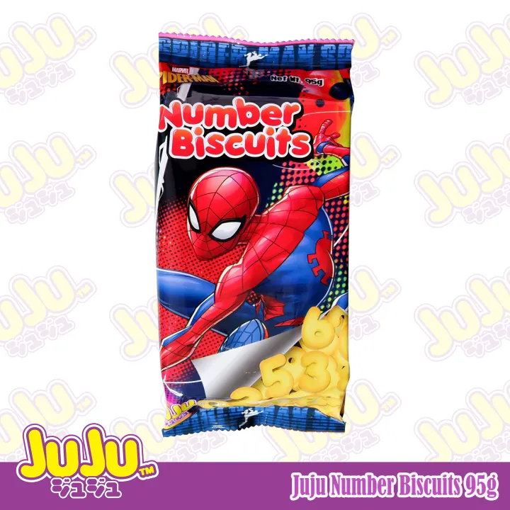 Juju Number Biscuits 95g MarvelSpider man | Lazada PH