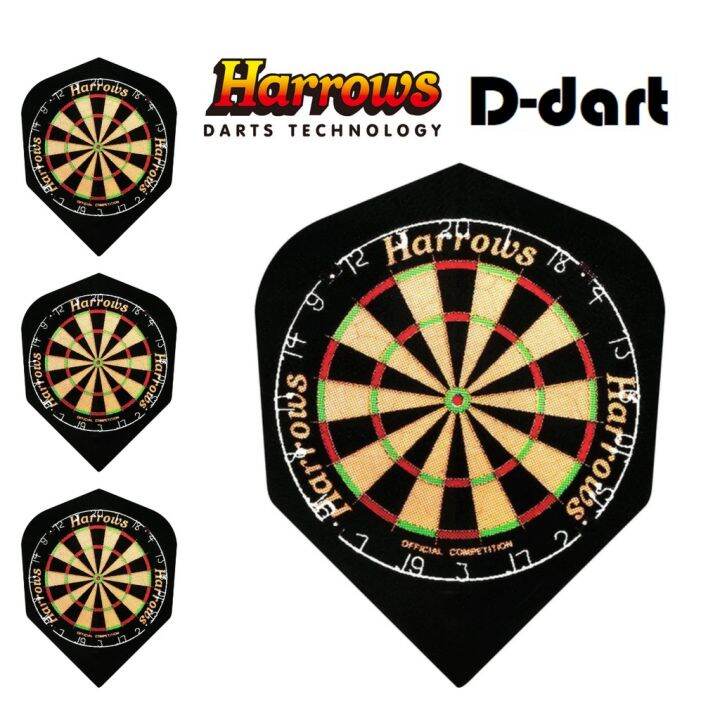Harrows Dart Flights - Quadro Poly Classic Standard Dartboard Darts ...