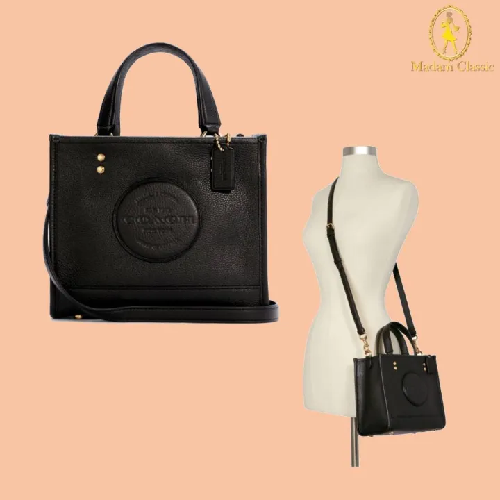 กระเป๋าสะพายข้าง COACH C5268 DEMPSEY TOTE 22 WITH COACH PATCH (IMBLK ...