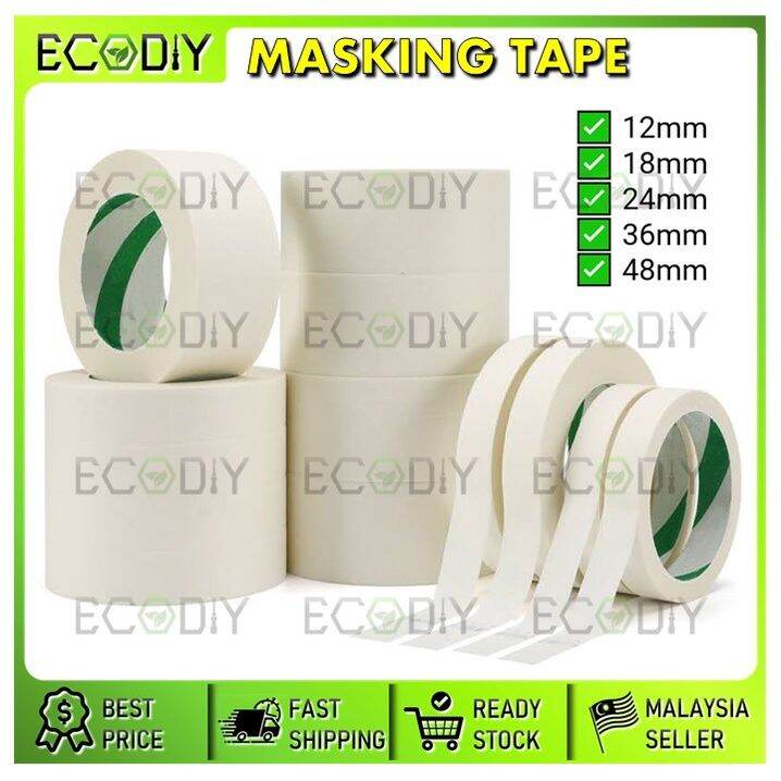 ECODIY🇲🇾 AAA Masking Tape 12mm 18mm 24mm 36mm 48mm X 20 Yards Extra ...