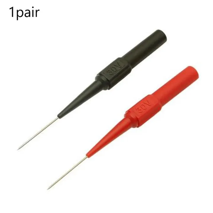 1/2/5 Pair Multimeter Pen Stainless Steel Auto Repair Test Probe (Red ...