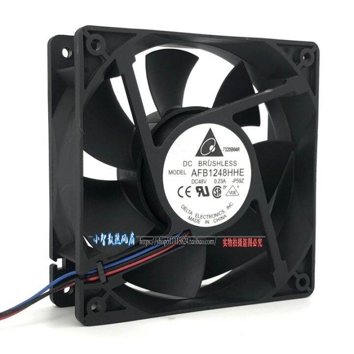 Delta 12CM fan 12038 48V 0.23A inverter mute cooling AFB1248HH-ROO | Lazada.co.th