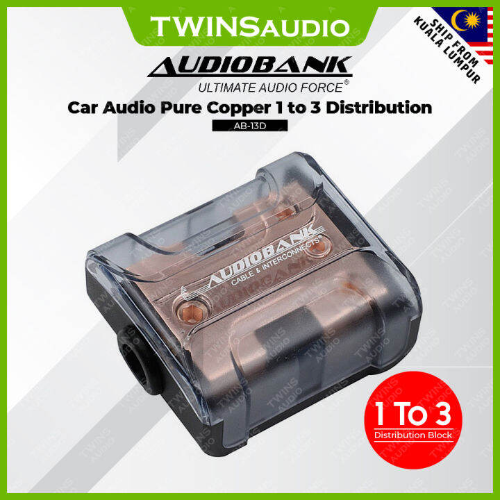 AUDIOBANK Car Audio Pure Copper 1 to 2 Distribution Block | Lazada