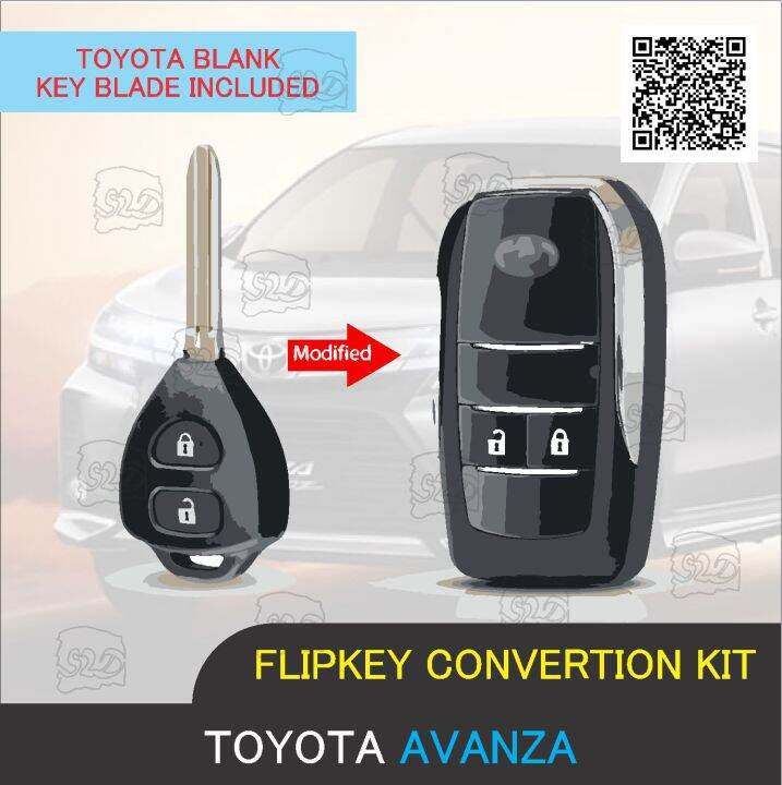 Toyota Avanza Flipkey 2 Buttons Key Case Shell Flip key | Lazada PH