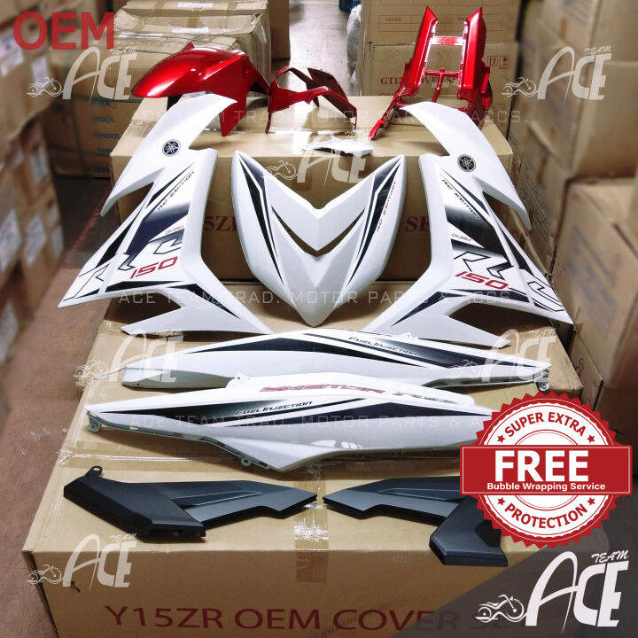Coverset Y15 V1 V2 Exciter RC150 2019 RC2019 White Red Yamaha Ysuku Y15V1 Y15V2 Cover Set ...