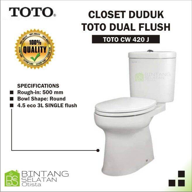 CLOSET DUDUK MONOBLOK TOTO CW 420 J | Lazada Indonesia