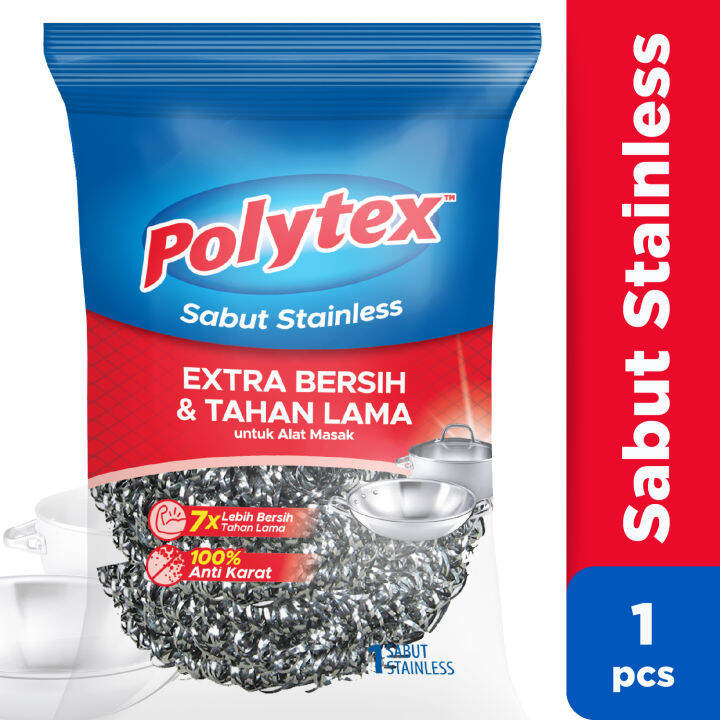 Polytex Sabut Stainless Extra Bersih & Tahan Lama | Lazada Indonesia