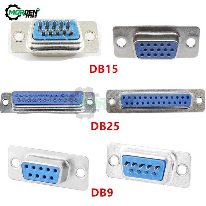 10PCS DB9 DB15 DB25 D-SUB Adapter 9/15/25 Pin Male Female Connector ...