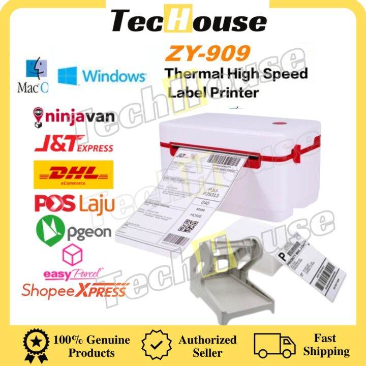 Zywell ZY909 Thermal Printer Receipt Waybill Barcode Shipping Label ...