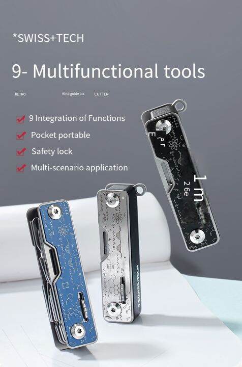 Swiss+Tech SWISS+TECH 9-1 Multitool Multi Mini Plier Opener | Lazada PH