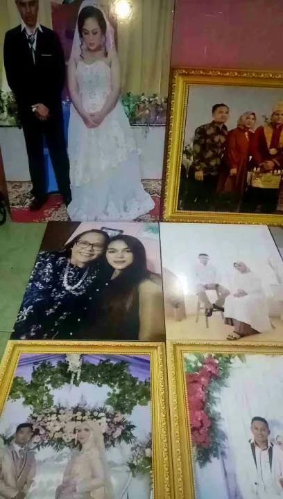 Cetak foto motif bingkai kayu Papan MDF uk. 20r (40x30) COD | Lazada ...