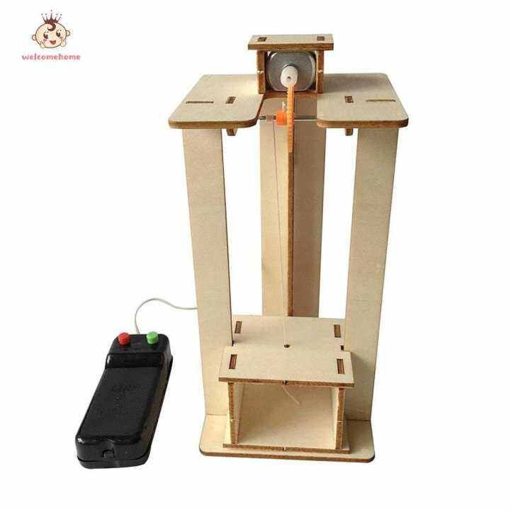 Welcomehome Creative DIY Electric Lift Handmade Elevator Model Children ...