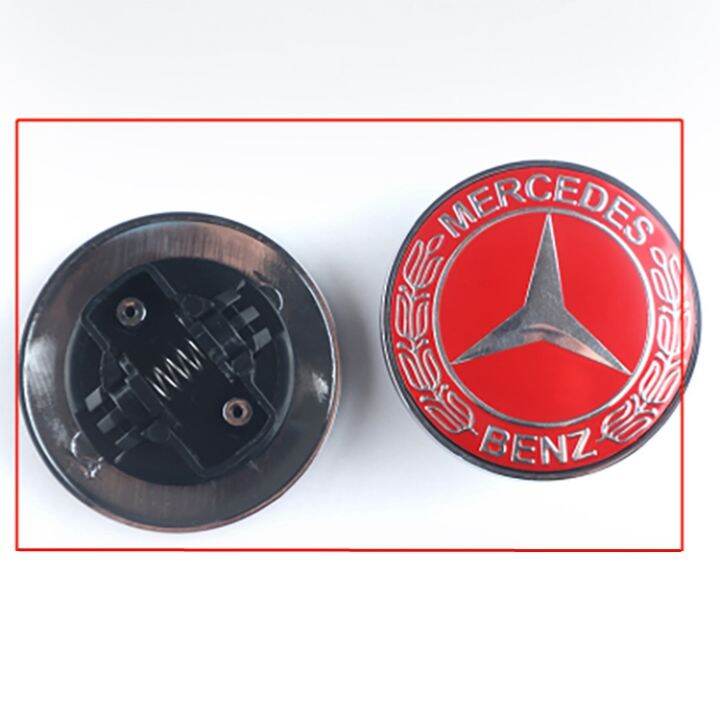57mm Hood logo Bonnet emblem for Mercedes Benz C E class Engine cover ...