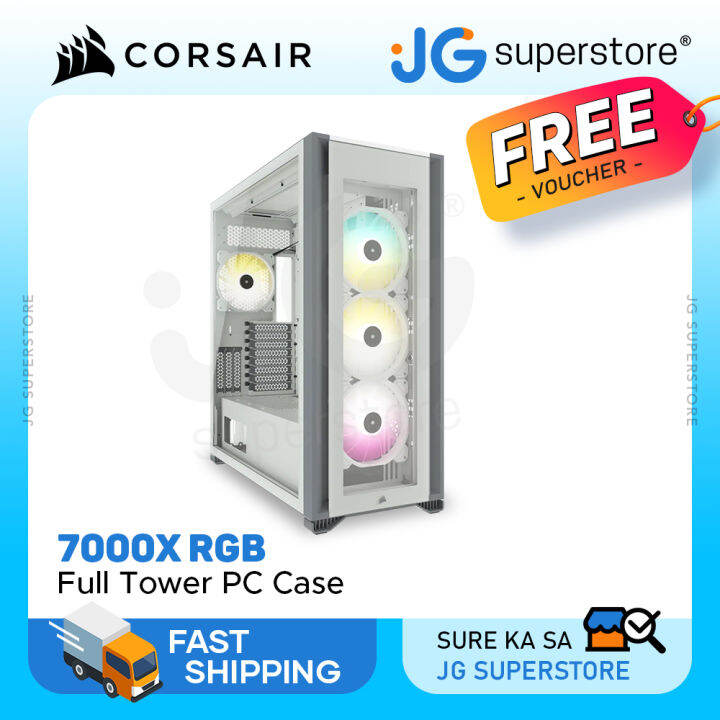 CORSAIR 7000X Full Tower ATX PC Case with iCUE RGB, Slide-On Tempered ...