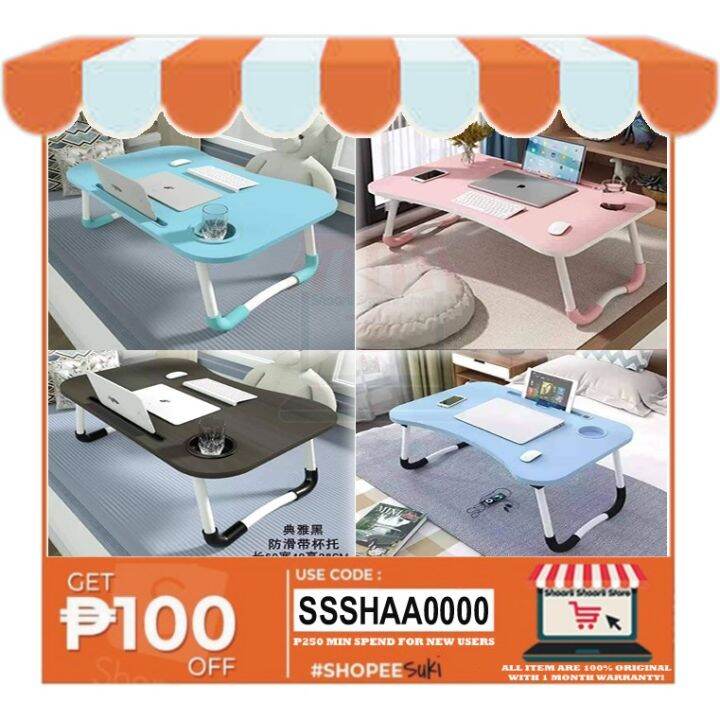 Techki Multi-functional Bed Desk Small Folding Laptop Table | Lazada PH