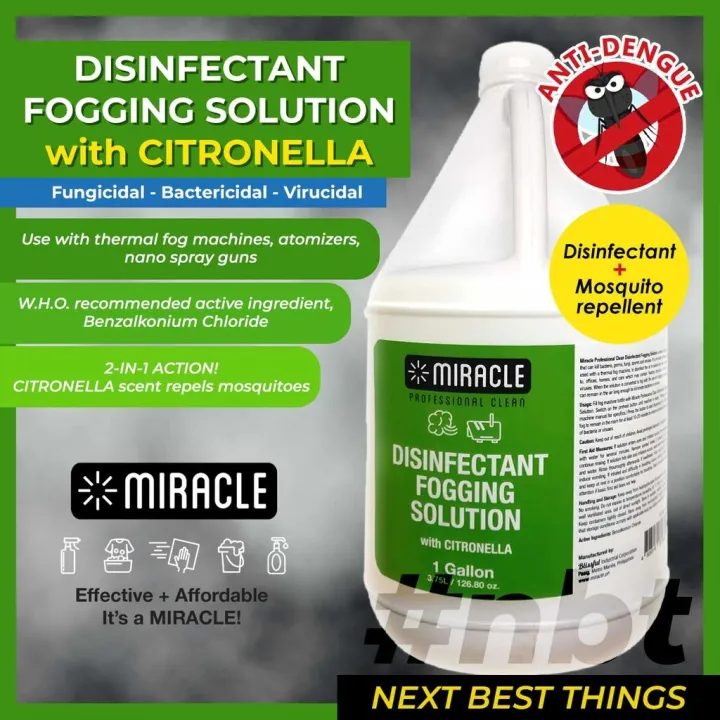 Miracle Disinfectant Fogging Solution / Fog Solution (Citronella) - 1 ...