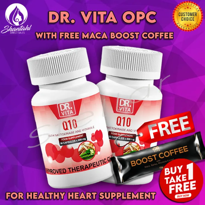 FREE SACHET + BUY 1 TAKE 1! Authentic Dr. Vita Q10 with Nattokinase and Vitamin E for Healthy ...