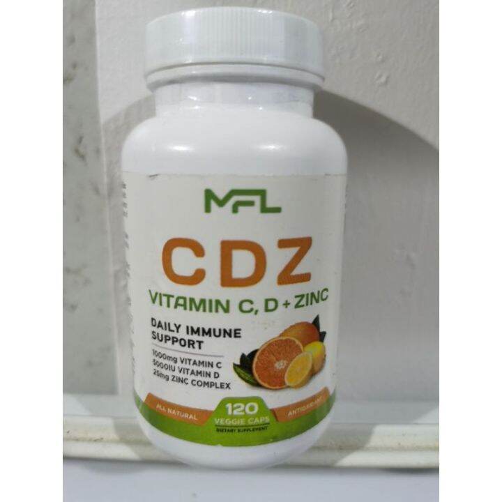 MFL CDZ vitamin C D d3 Zinc capsule immune health multivitamin ...