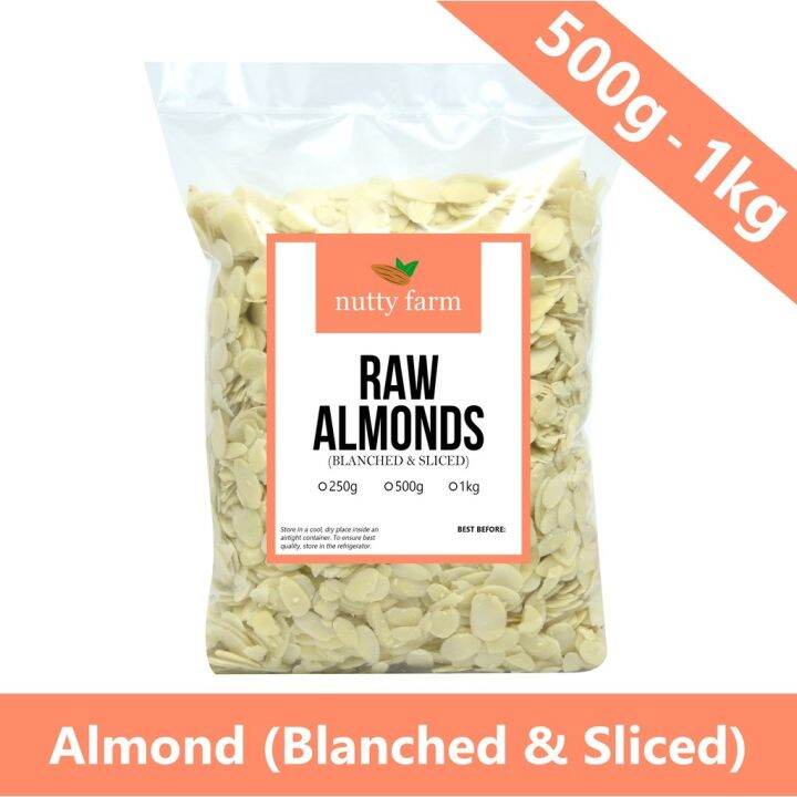 Blanched Sliced Almonds (500g - 1kg) by Nutty Farm | Lazada PH