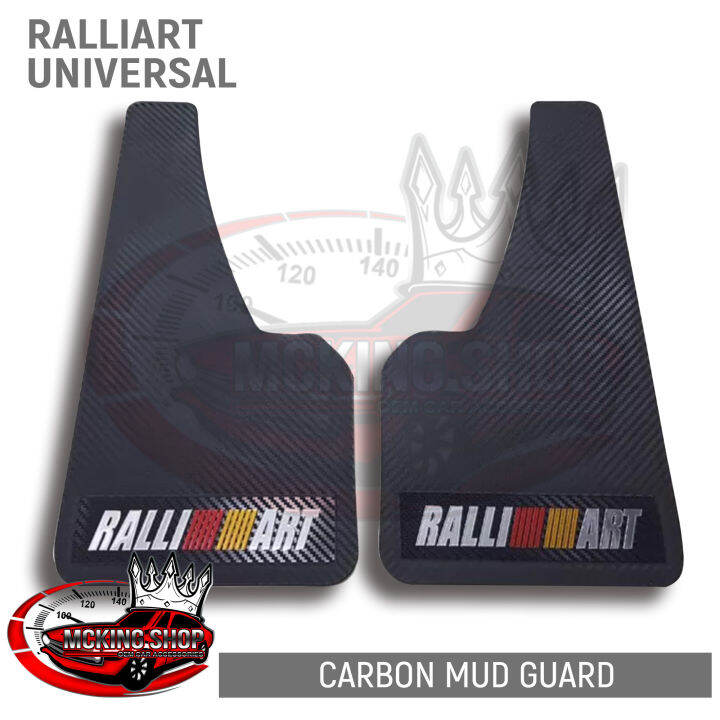 Ralliart 3D Universal Racing Carbon Mud Flaps / Carbon Mud Flap (2 pcs ...