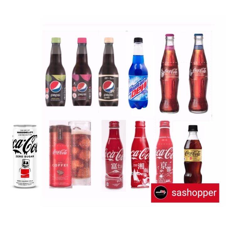 COKE Varieties / PEPSI Sugar Free Varieties / Mountain Dew BLUE SHOCK ...