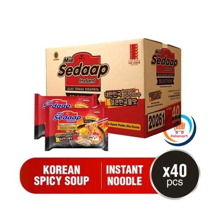 Mie Sedaap Selection Korean Spicy Soup Kuah 77 gr 1 Dus Isi 40 pcs ...