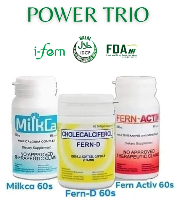 Fern Trio FERN D 60 softgels FERN ACTIV and MILKCA (60 capsules ...