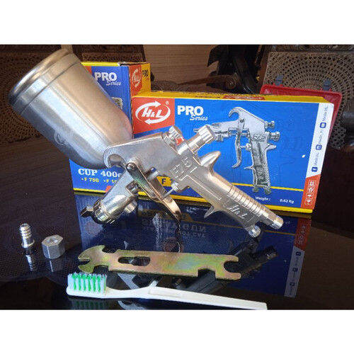 HL Pro F75G Alat Semprot Cat dengan Tabung 400cc Spray Gun | Lazada ...