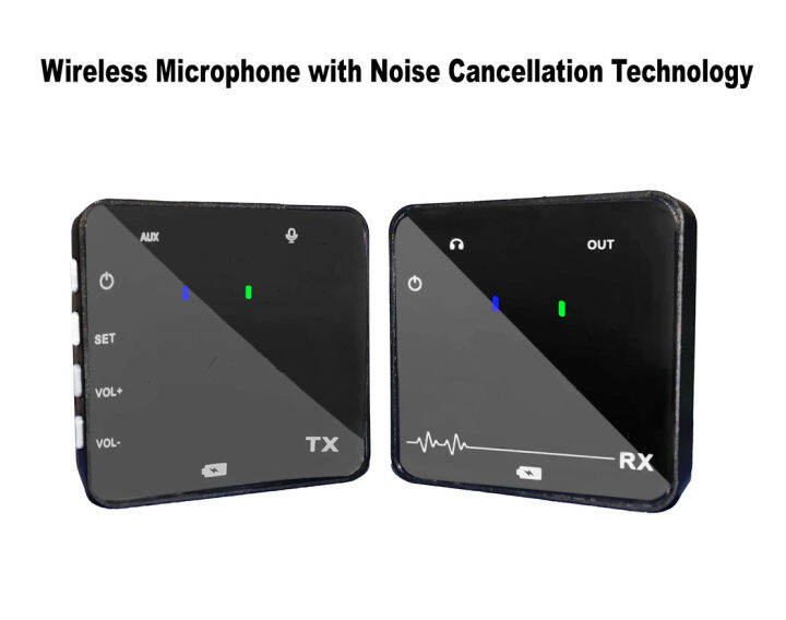 Technozero Wireless Microphone with background noise reducer Chips for ...