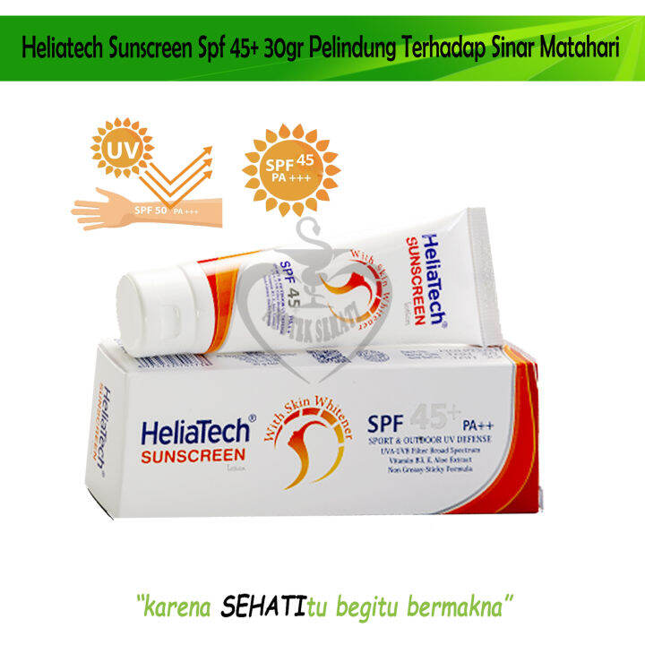 Heliatech Sunscreen Lotion Melindungi Kulit Sinar Matahari | Lazada ...