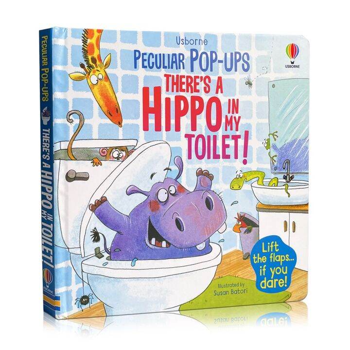 Usborne Peculiar Pop-Ups There's A Hippo In My Toilet Book Hard Cover ...