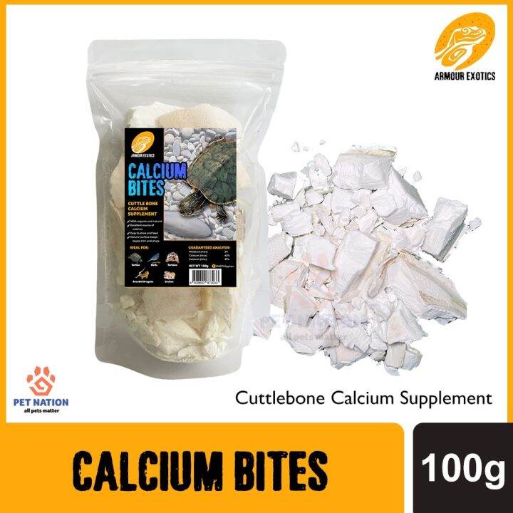 Exotics Reptile Calcium Bites 100g Cuttlebone Cuttlefish Reptical ...