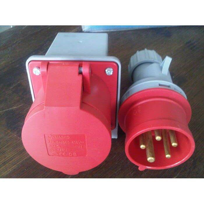 Moff Surface MASKO 5 PIN 32A SET Plug & Socket Watt Besar I Stop Kontak ...