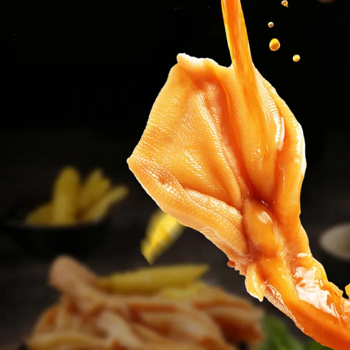 (Makanan ringan Cina) Kaki itik tanpa tulang dengan lada acar 125g ...