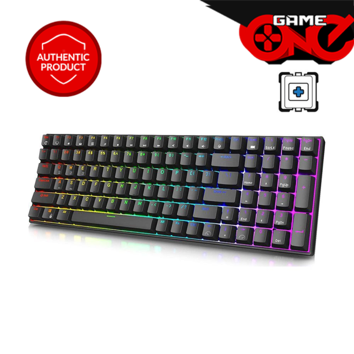 RK Royal Kludge RK100 Tri-Mode RGB Mechanical Keyboard - Black [Blue ...